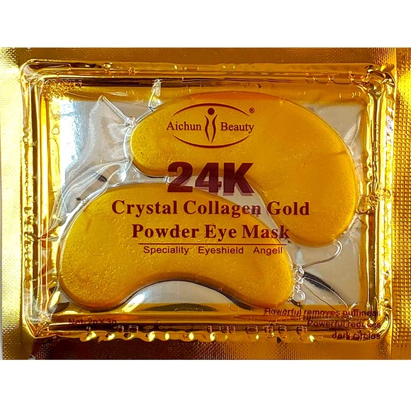 Skincare | Crystal 24k Gold Powder Gel Collagen Under Eye Mask Patches ...